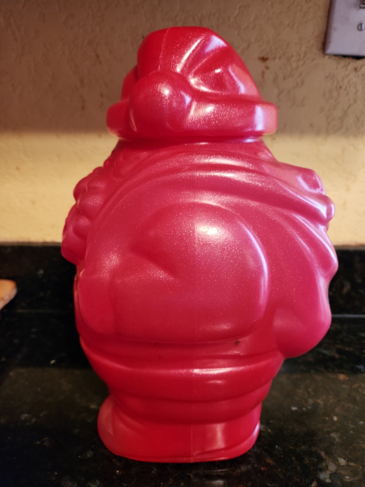 Vintage PackerWare Red Plastic Santa Claus Holiday Cookie Jar Made in ...
