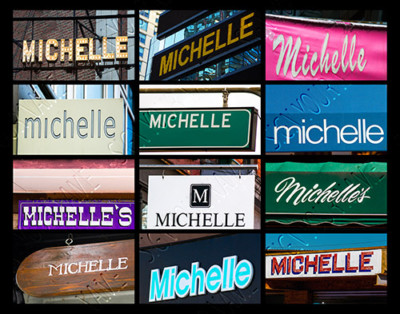 MICHELLE Name Poster featuring photos of actual signs | eBay