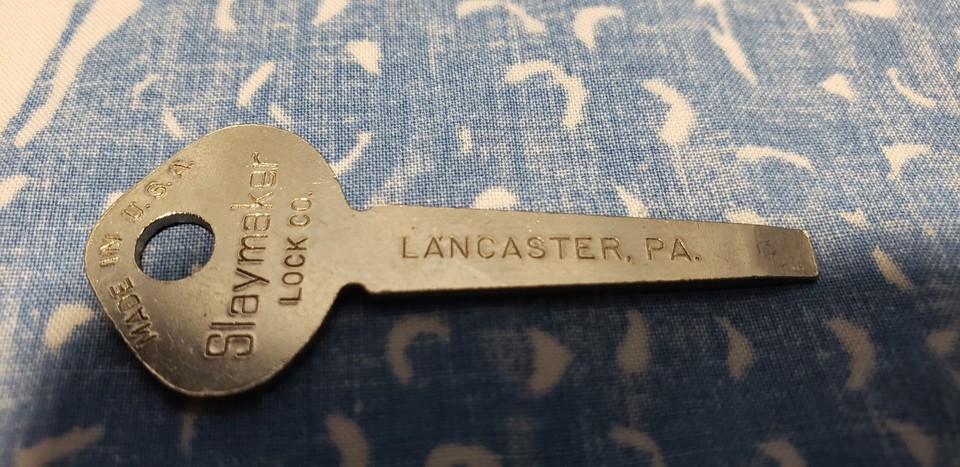 Vintage NOS Slaymaker Lock Co Advertising Key Ring Screwdriver ...