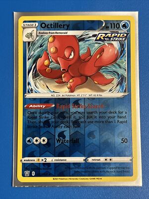 Octillery 037/163 Reverse Holo Battle Styles Pokemon TCG Card NM ...