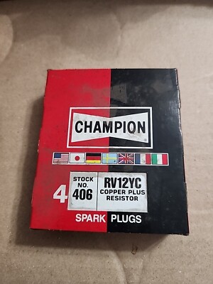 Champion Copper Plus 406 RV12YC Spark Plugs - Box of 4 | eBay