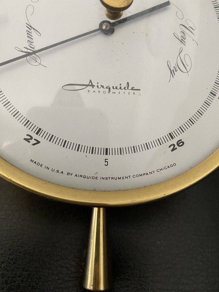 Vintage Airguide Barometer And Thermometer, Airguide Instrument Co Chicago USA | eBay