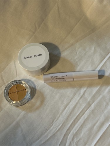 Sheer Cover Lot/3 Duo Concealer, Lash Extending Fibers, Perfect Shade ...