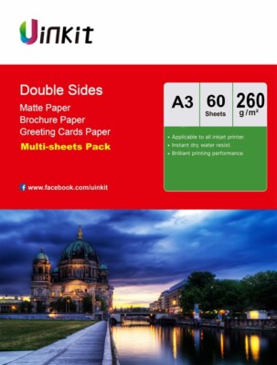 A3 Double Sides Matte Matt Inkjet Photography Paper 260Gsm 420x297mm ...