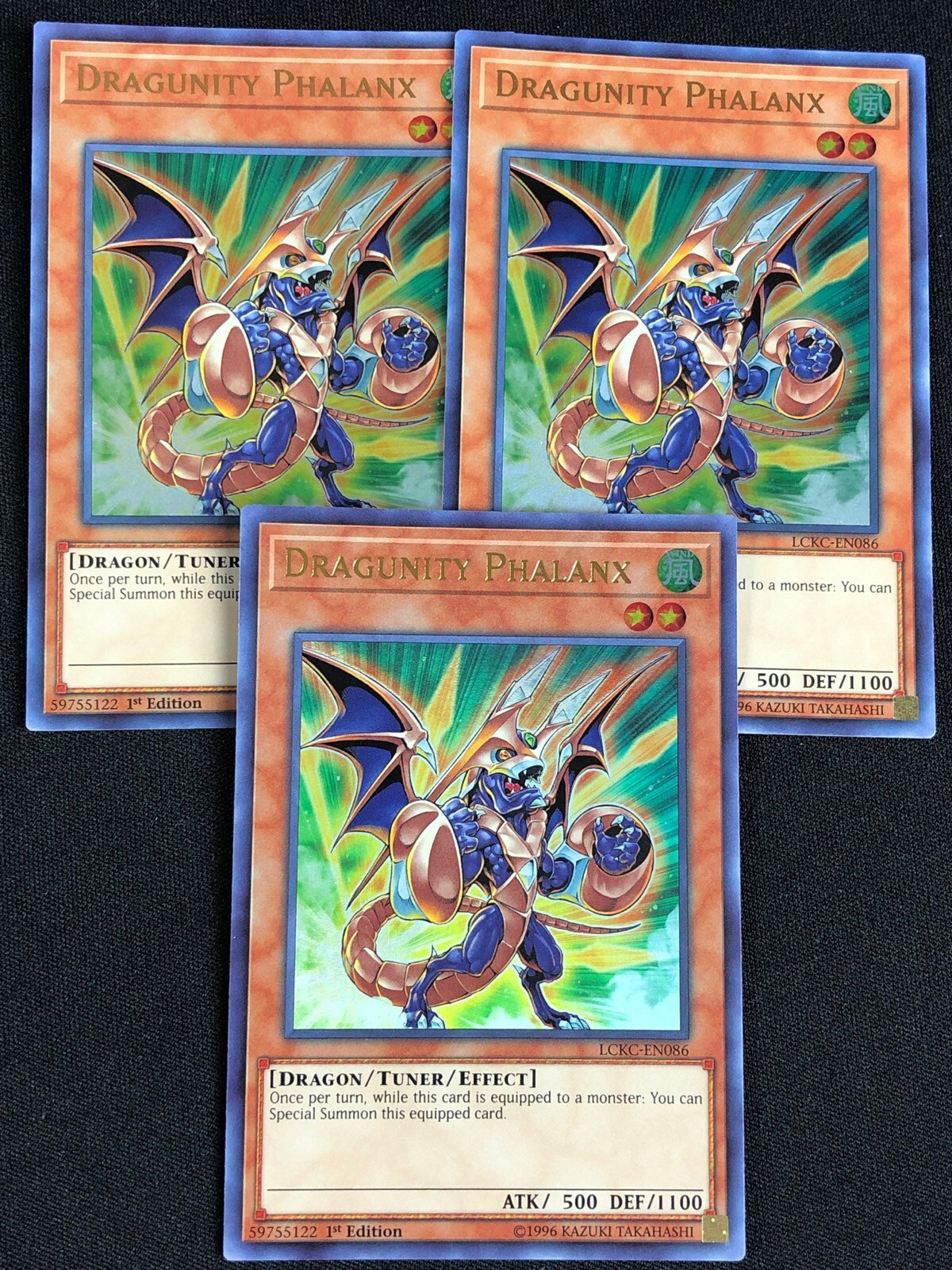 YUGIOH DRAGUNITY PHALANX LCKC-EN086 1ST ULTRA X3 NM | eBay