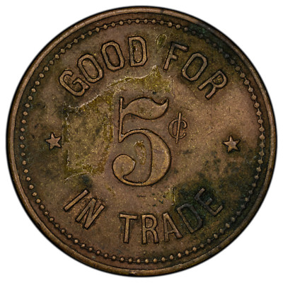 United States Detroit Token Kartsen's Cafeteria 5 Cents Token Cat ...