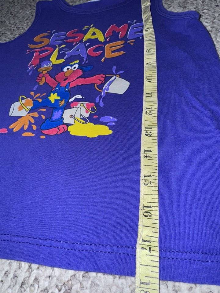 Vintage 90s Y2K Elmo Sesame Street Sesame Place 90s Surf Beach Tank ...