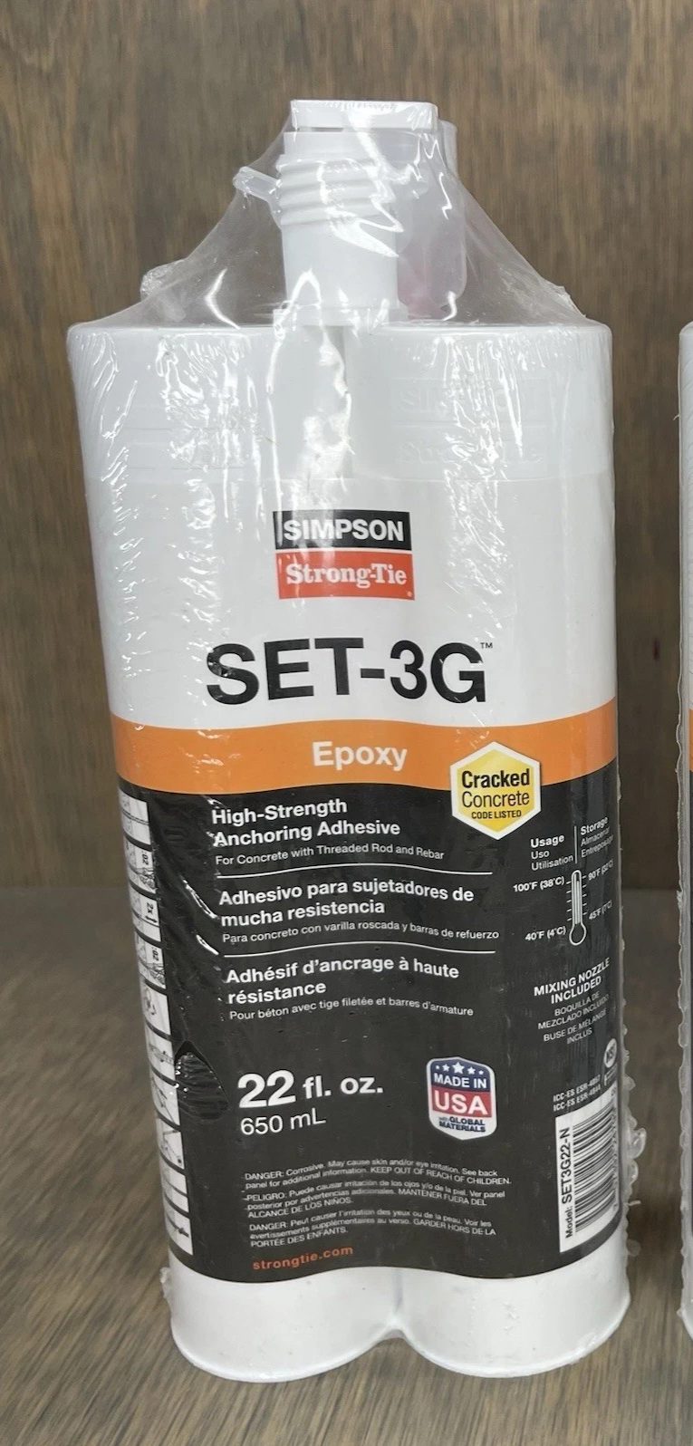 SIMPSON STRONG TIE Set-3G Epoxy Tie Cartridge Exp 02/08/26 | eBay