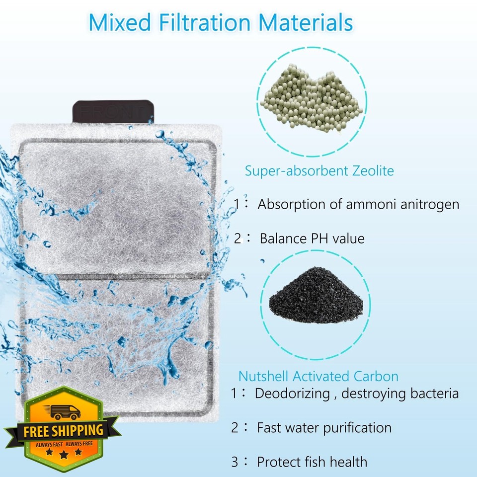 ELCCOTYA PF-L Fish Tank Filter Cartridges for Top Fin PF20-PF75 | eBay