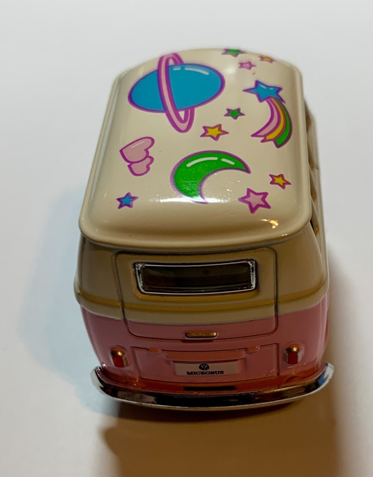 Kinsfun Light Pink with Design Little Van Volkswagen Die Cast Metal | eBay