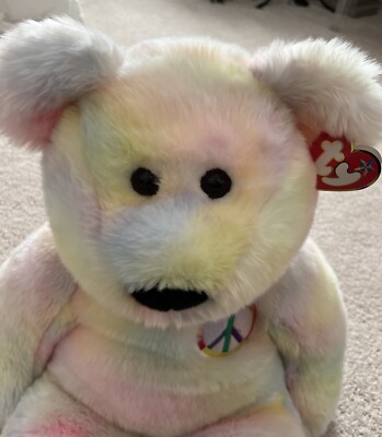 TY Beanie Buddy - PEACE the Ty-Dye Teddy Bear (Extra Large - 28 inch ...