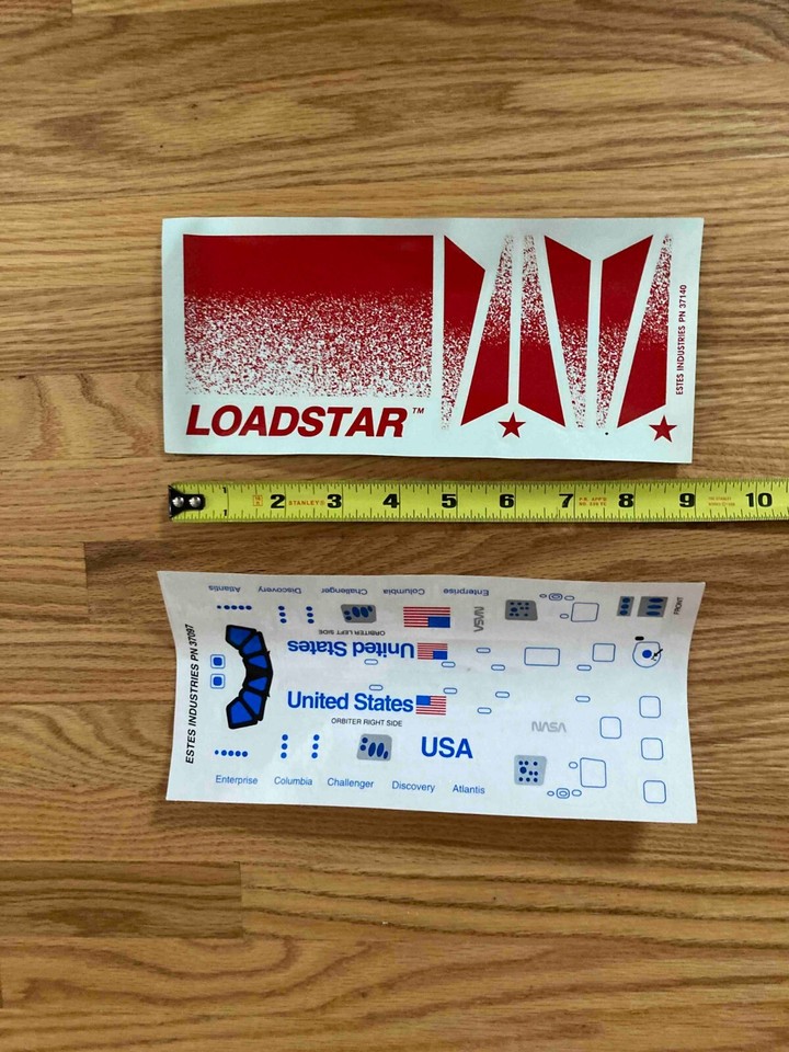 Estes vintage rocket poster – vintage rocket decals – two sets of ...