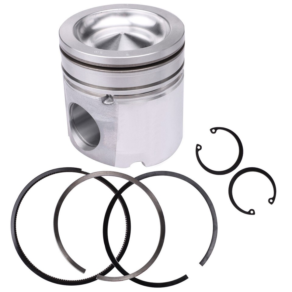 Rail Piston Kit Set with Rings Pins Clips for 2004- 2007 Cummins 5.9L ...