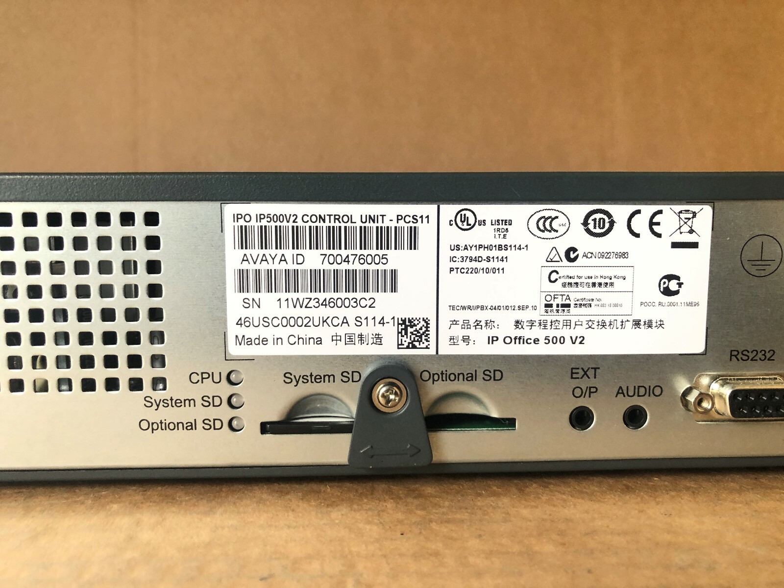 Avaya IP Office 500 V2 with 700431778 & 700417389 & 700417439 Modules ...