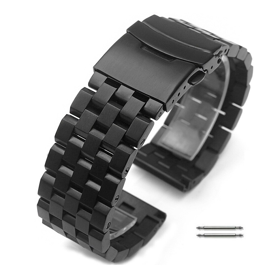 Screw Links Stainless Steel Solid Clasp Bracelet Replacement Watch Band ...