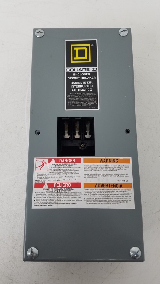 Square D QO3100BNS Circuit Breaker Enclosure 100 Amp 240 VAC Type 1 NOS ...