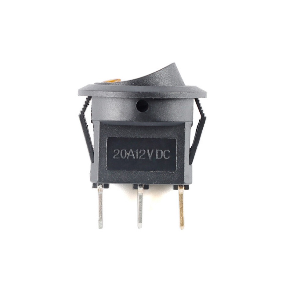 23mm 12V 20A Round Rocker Switch LED illuminated ON/OFF Car Dashboard ...