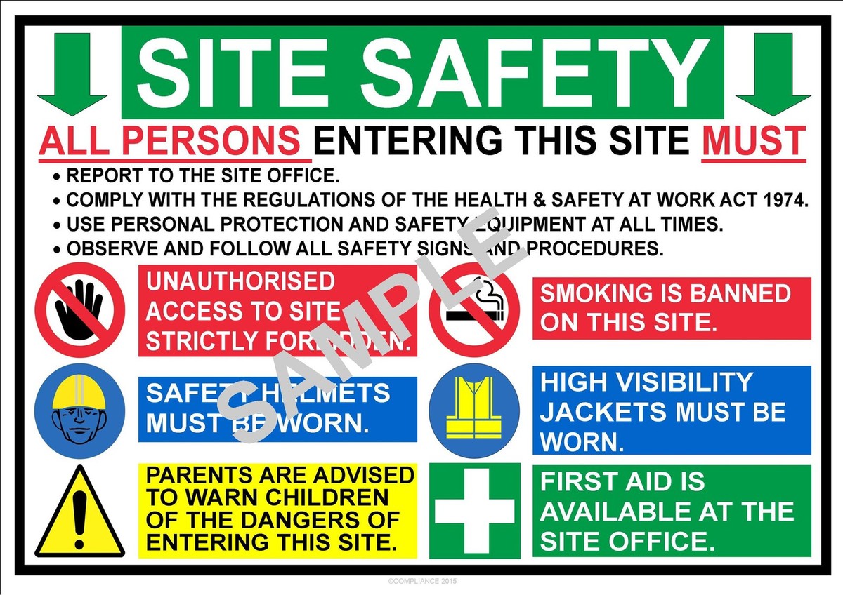 Site Health Safety Poster From Safety Sign Supplies Construction