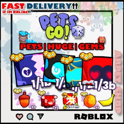 Pets Go / Pet RNG Roblox | Huge, Stats Pets and Gems | eBay
