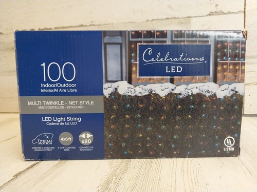 Celebrations Multi Color Mini LED Net Lights 4x6 Lighted Area NIB ...