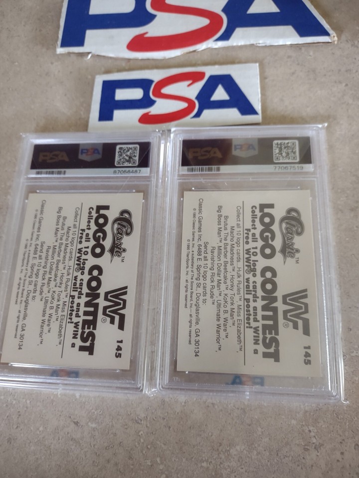 Two Hulk Hogan #145 Hulk Rules Logo Contest On Back PSA 8 . Pop 2 | eBay