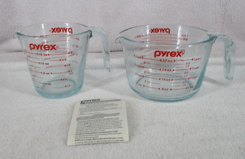 Pyrex Measuring Cup Set 32 oz 16 oz Glassware P1136981 For Microwave ...