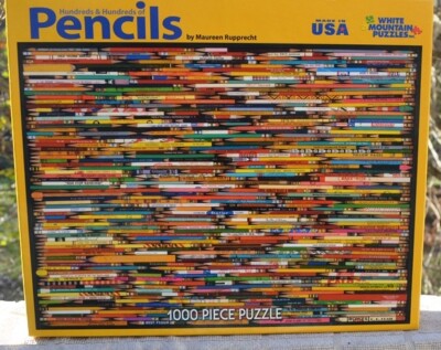 100% COMP 2010 WHITE MOUNTAIN 1000 PIECE JIGSAW PUZZLE-HUNDREDS ...