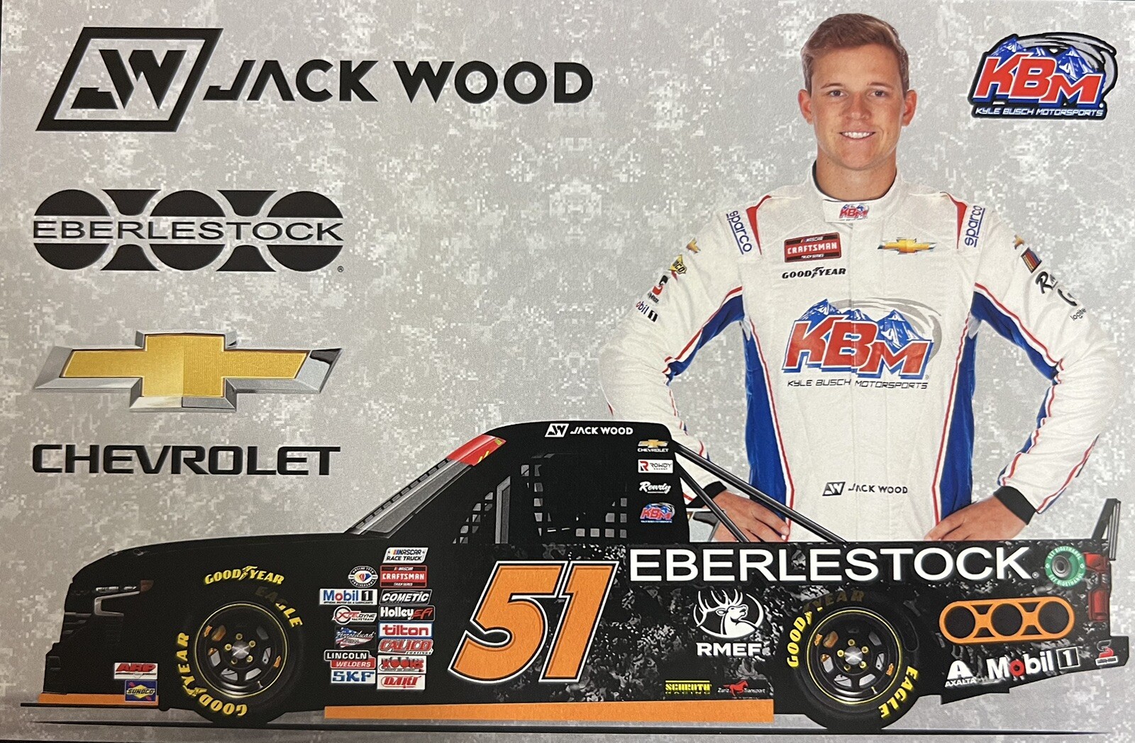 2023 JACK WOOD "EBERLESTOCK KBM" #51 NASCAR CRAFTSMAN TRUCK SERIES ...