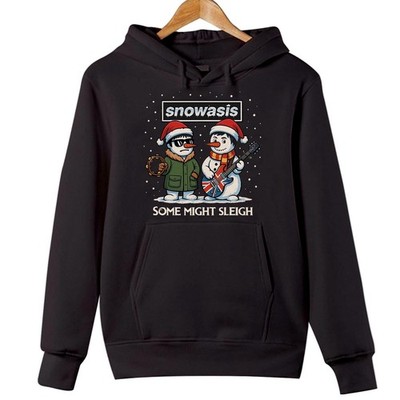 SNOWASIS Christmas Hoodie Oasis Parody Sweatshirt Snowman Rock Band ...
