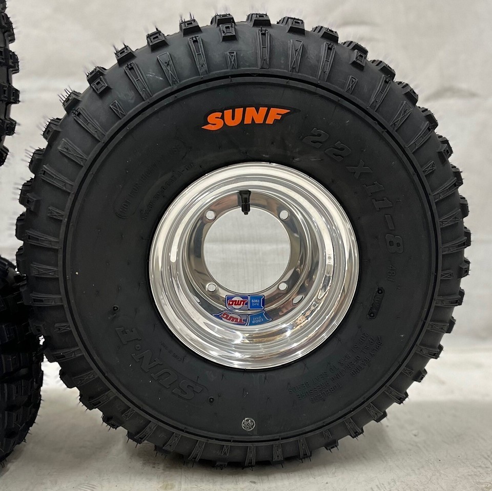 DWT Front Rear Rims Sunf A011 Tires 22x11-8 Honda ATC 110 185 125M 200S ...
