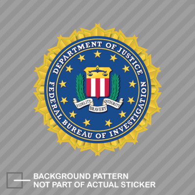 Department of Justice FBI Sticker Decal Vinyl federal bureau | eBay