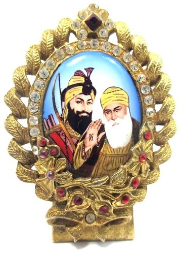 Sikh Guru Nanak Dev Ji with Govind Singh locket brass statue | eBay