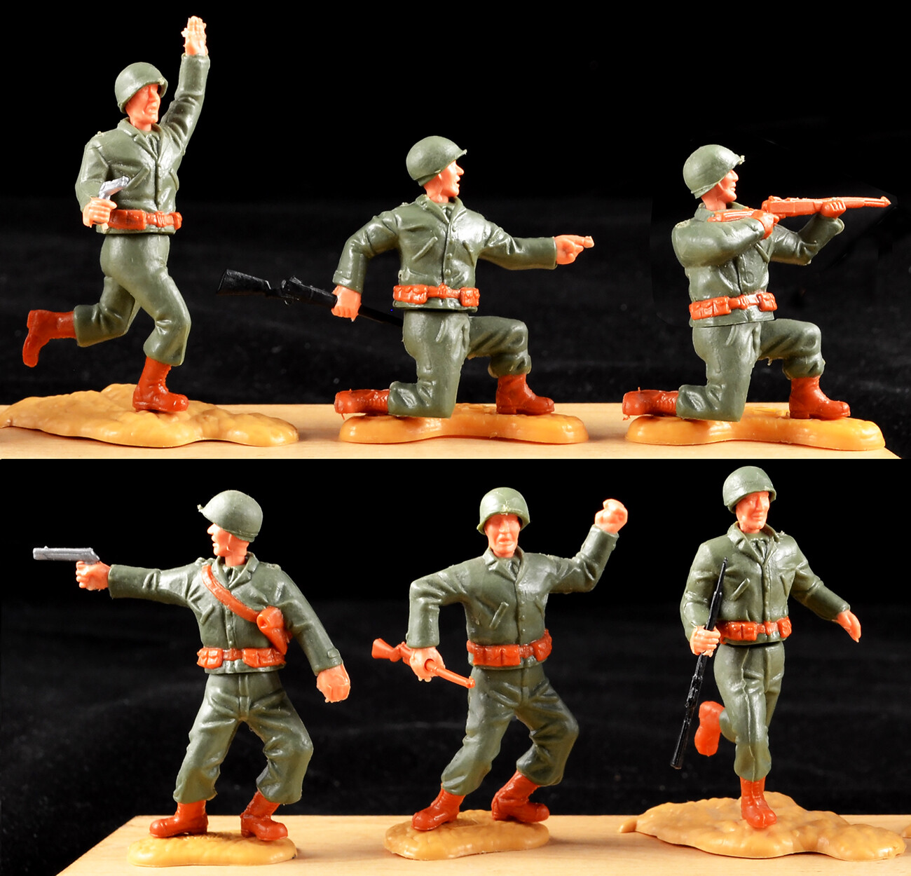 Timpo 2nd Series WWII U.S. Infantry - 1970s toy soldiers parts may vary ...