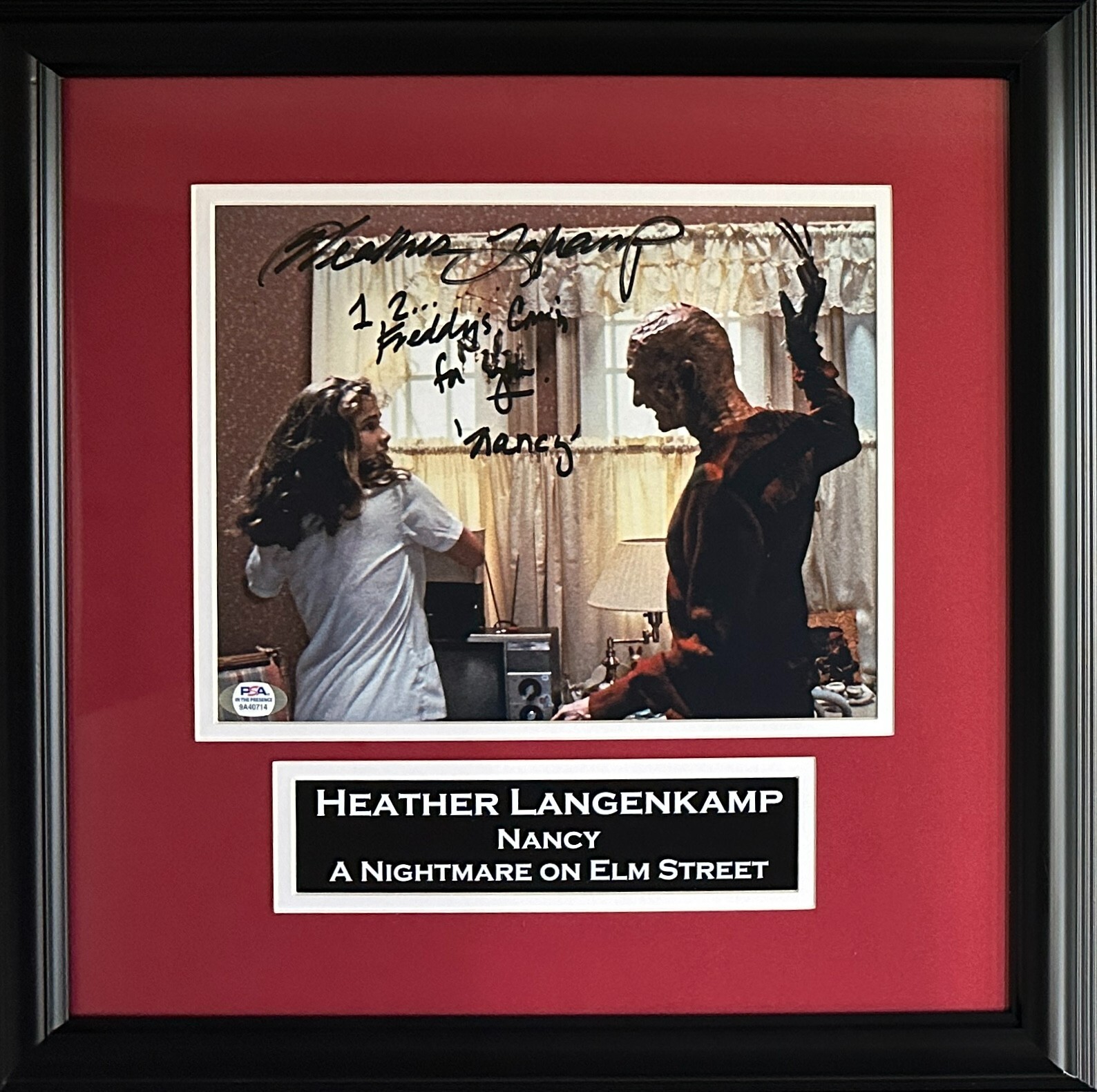 Heather Langenkamp signed inscribed framed 8x10 photo Nightmare on Elm ...