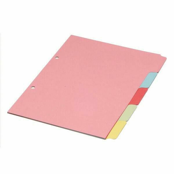 A4 File Dividers Manilla Multicoloured CardBoard Folder Index 5/10/12 ...