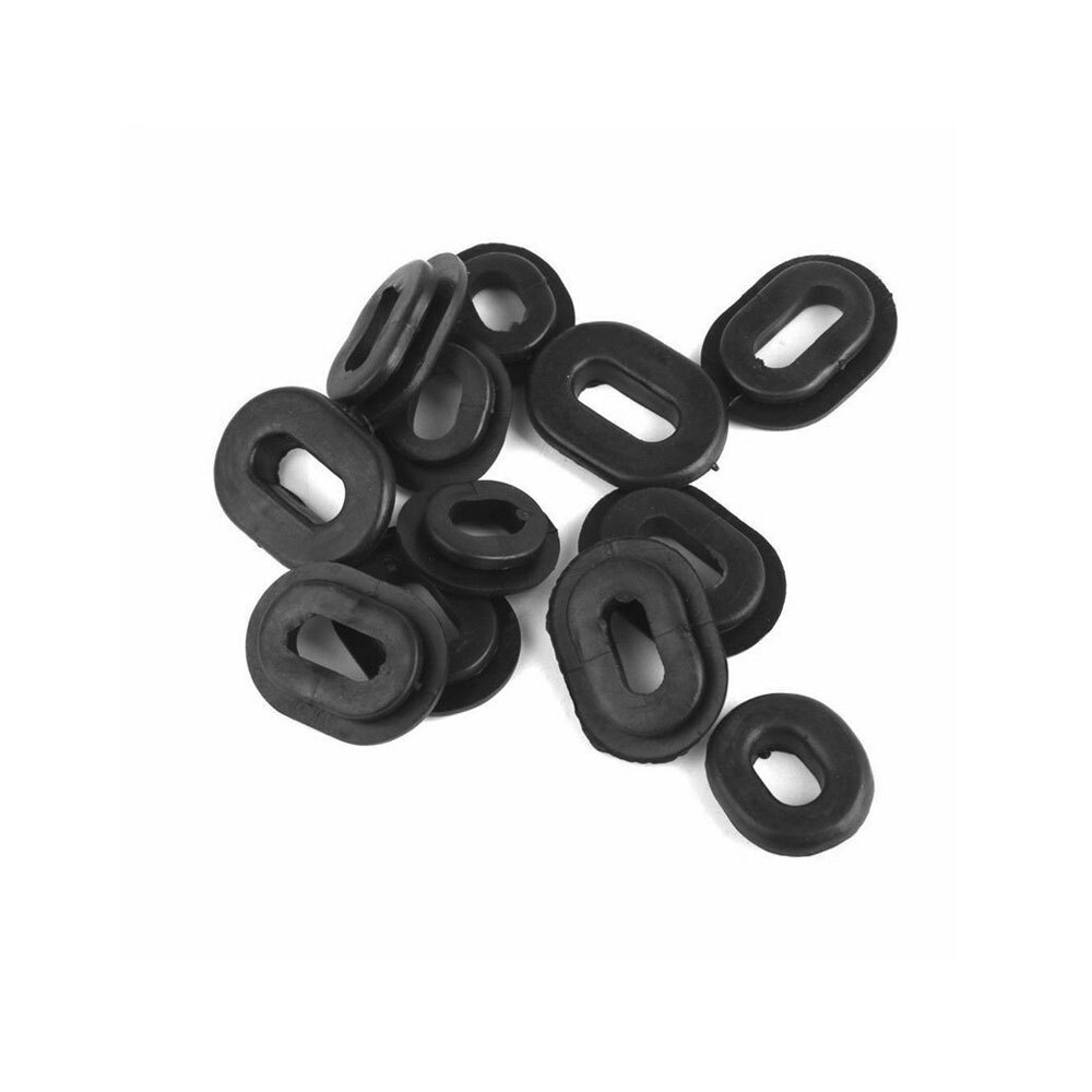 12x Motorcycle Parts Oval Round Rubber Side Cover Grommets Pads ...