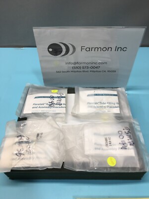 LOT OF 4 Fluoroware C4-4FN-1 Flaretek Tube Fitting, 1/4' flare x 1/4 ...