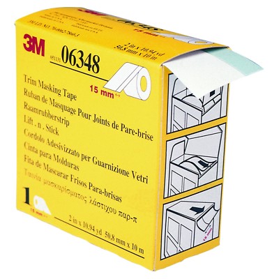 3M 06348 15 mm Trim Masking Tape for Windshield & Window Molding 2 in x ...