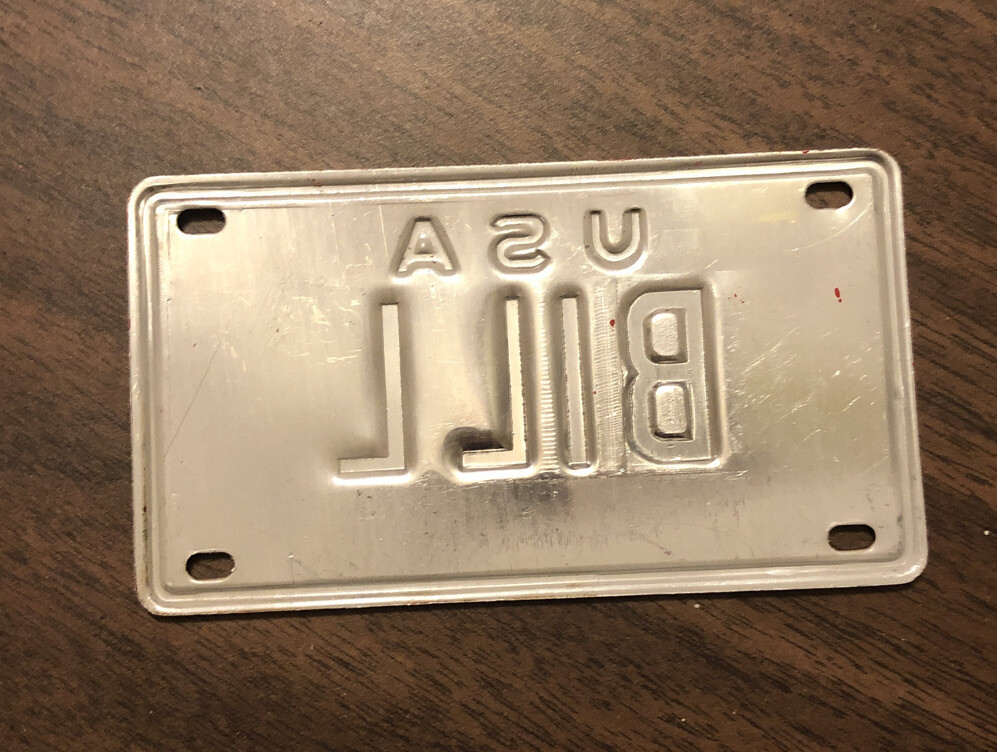 Mini Bill License Name Plate USA 2.25”x4” Bike Motorcycle Bicycle ...