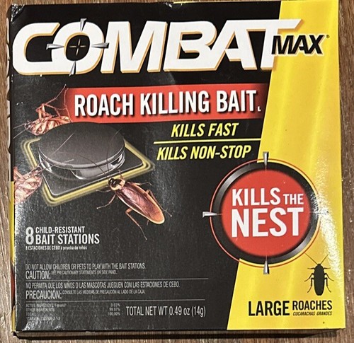 Combat Max Roach Killing Bait For Large Roaches Child Resistant- 8 ...
