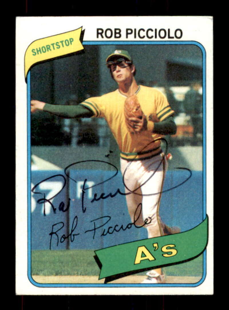 1980 Topps #158 Rob Picciolo AUTOGRAPHED!!! Athletics DP 235673 | eBay