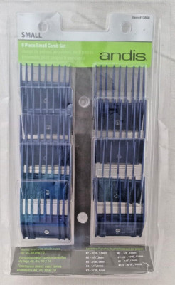 Andis Pet Clipper Comb Set 9 Piece Small Comb Set #12860 Blue dog Hair ...