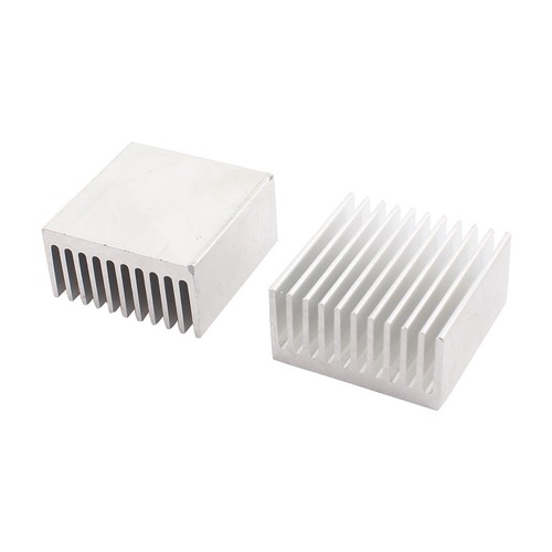 5 Pieces Silver Tone Aluminium Radiator Heatsink Heat Sink 40x40x20mm ...