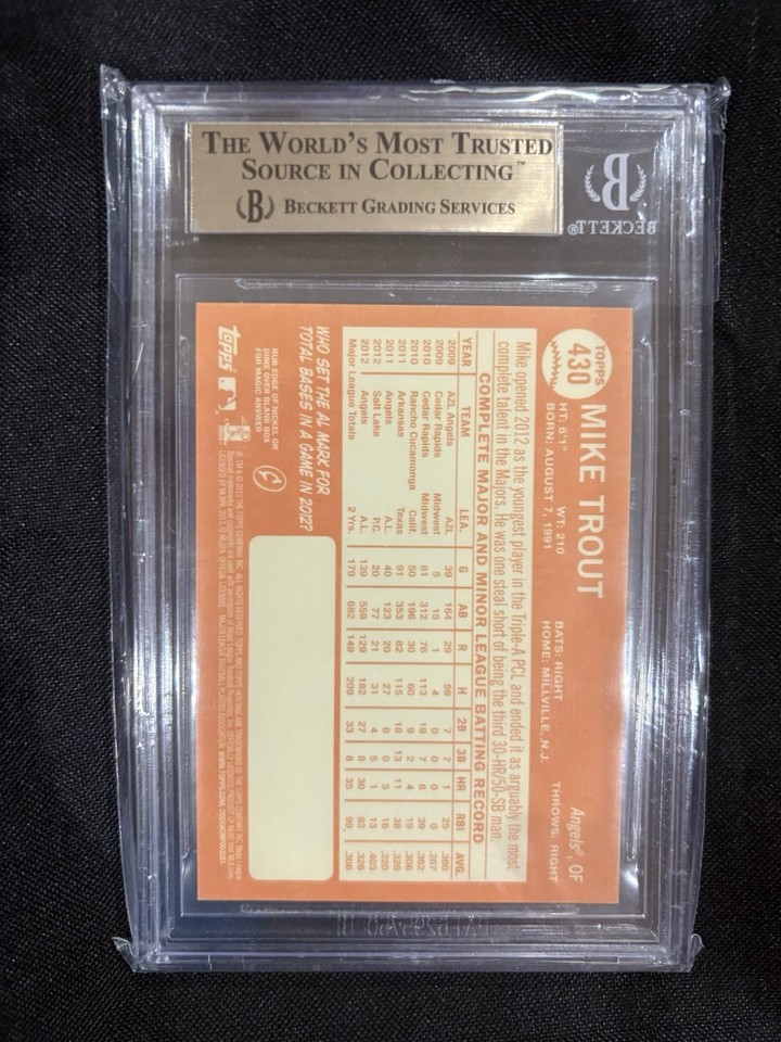 2013 Topps Heritage - Mike Trout #430A SP BGS 9.5 GEM MT | eBay