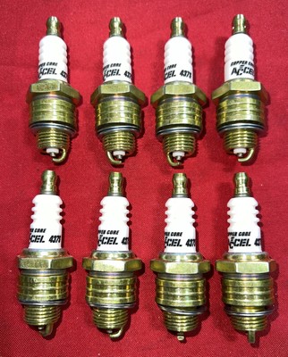Accel 0437S-4x2 Shorty Header Spark Plugs 14mm Thread - .375” Reach 8 ...