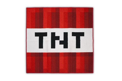 Minecraft TNT Block Area Rug | TNT Block Minecraft Rug | 39-Inch Square ...