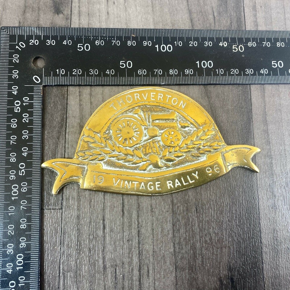 Thorverton 1996 Vintage Rally Brass Plaque Authentic Steam Traction ...