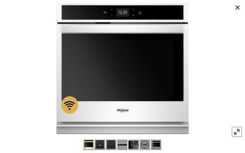 Whirlpool WOS51EC0HS 5.0 cu. ft. Stainless Electric Smart Single Wall ...