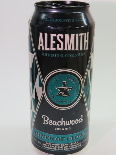 Craft BEER Can ~ ALESMITH + BEACHWOOD Brewing Tower of Flower IPA ...