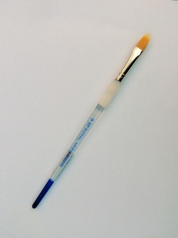 Royal Soft Grip Gold Taklon Artist - Filbert Comb Paint Brush -1/2",3/8 ...